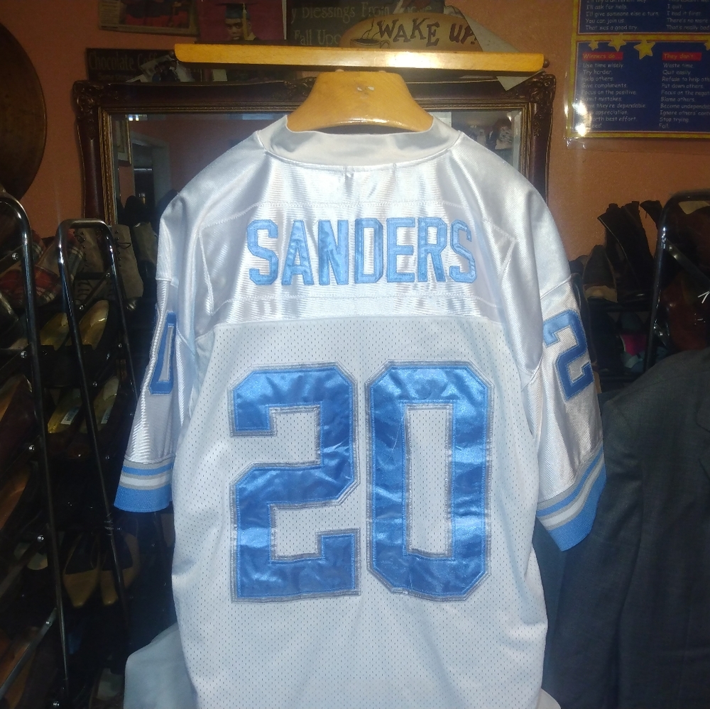 1996 Barry Sander Mitchell&Ness Detroit Lion Jersey S… - Gem